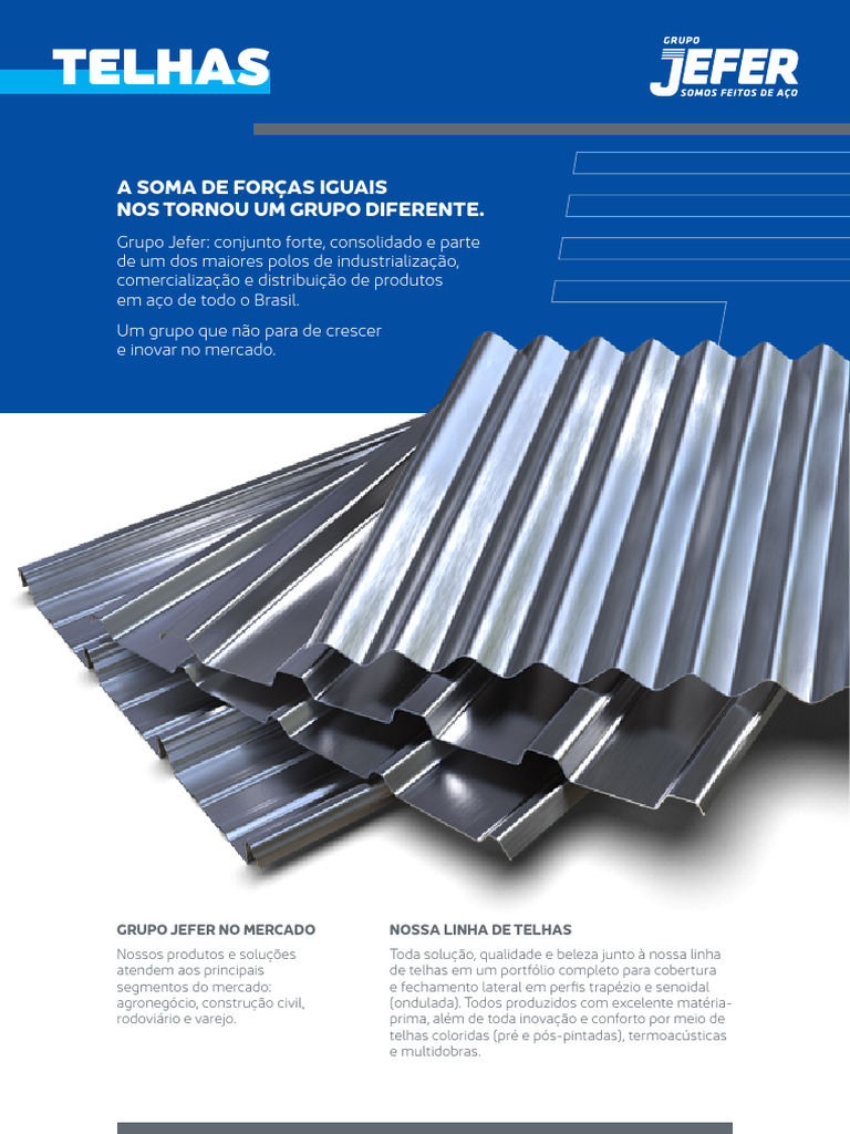 Catalogo de Telhas Jefer 03-03-2023 | PDF | Reciclagem | Setor secundário da economia
