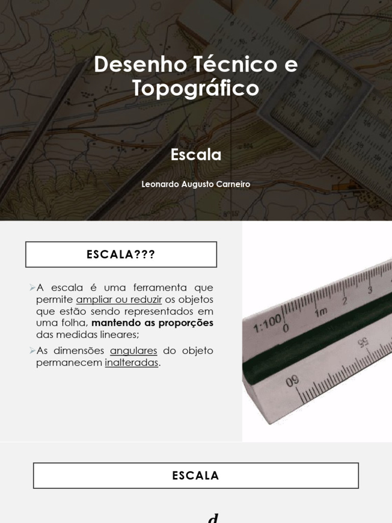 Desenho Técnico e Topográfico - Escala | PDF | Ciências Físicas | Science