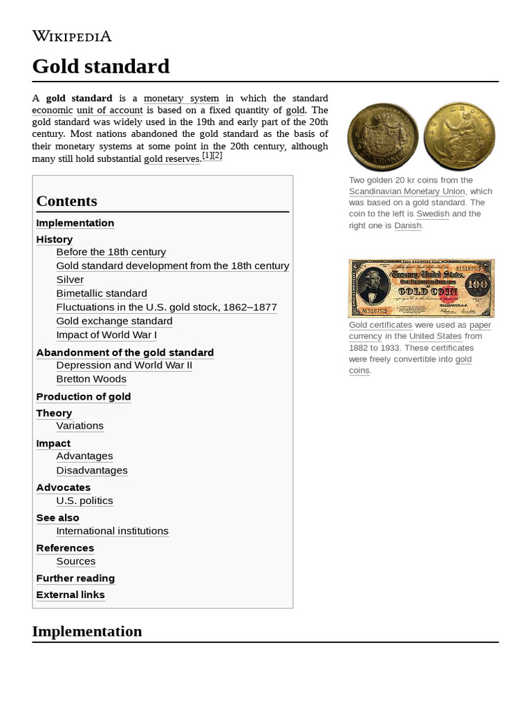 Gold Standard | PDF | Gold Standard | Money