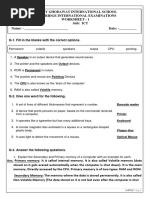 Grade3 - Scratch3 - Revision Worksheet | PDF | Scratch (Programming Language) | Computing