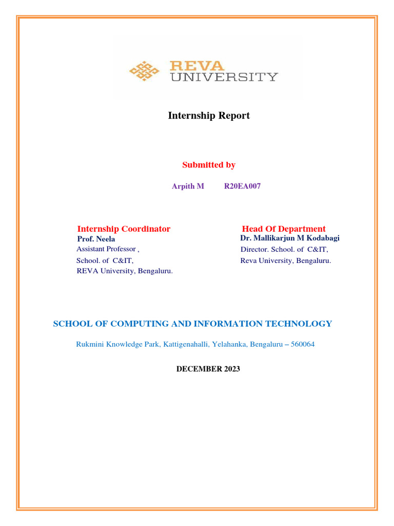 Internship Report | Download Free PDF | Data | Databases