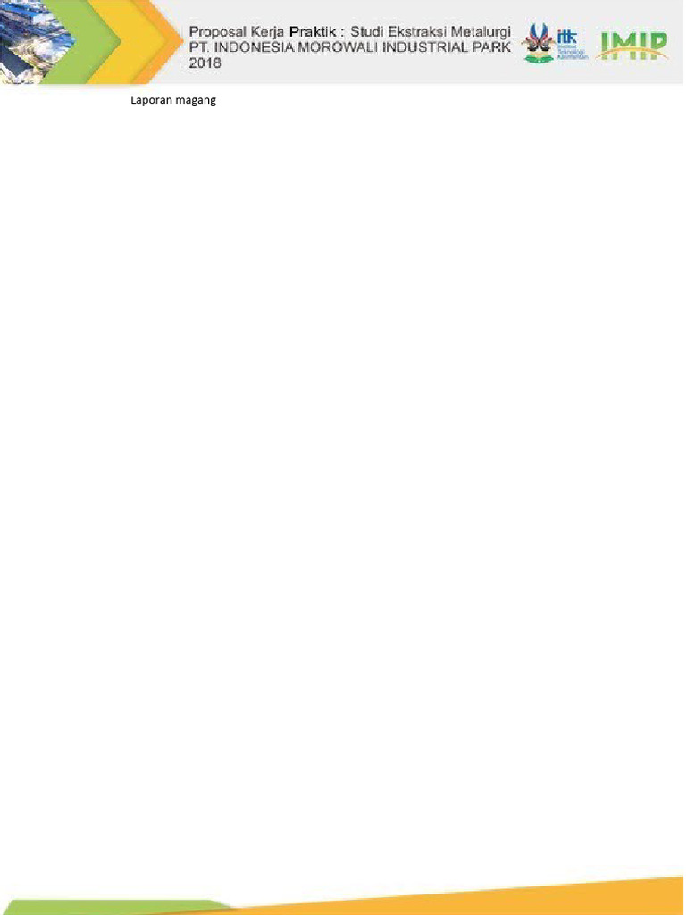 Laporan Magang PT IMIP | PDF