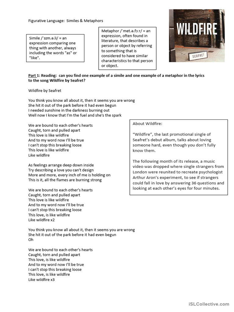 Figurative Language - Similes & Metaphors | PDF | Metaphor | Feeling