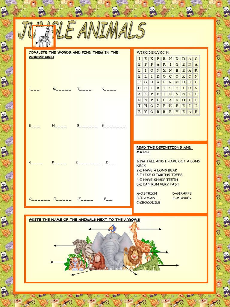 Jungle Animals | PDF