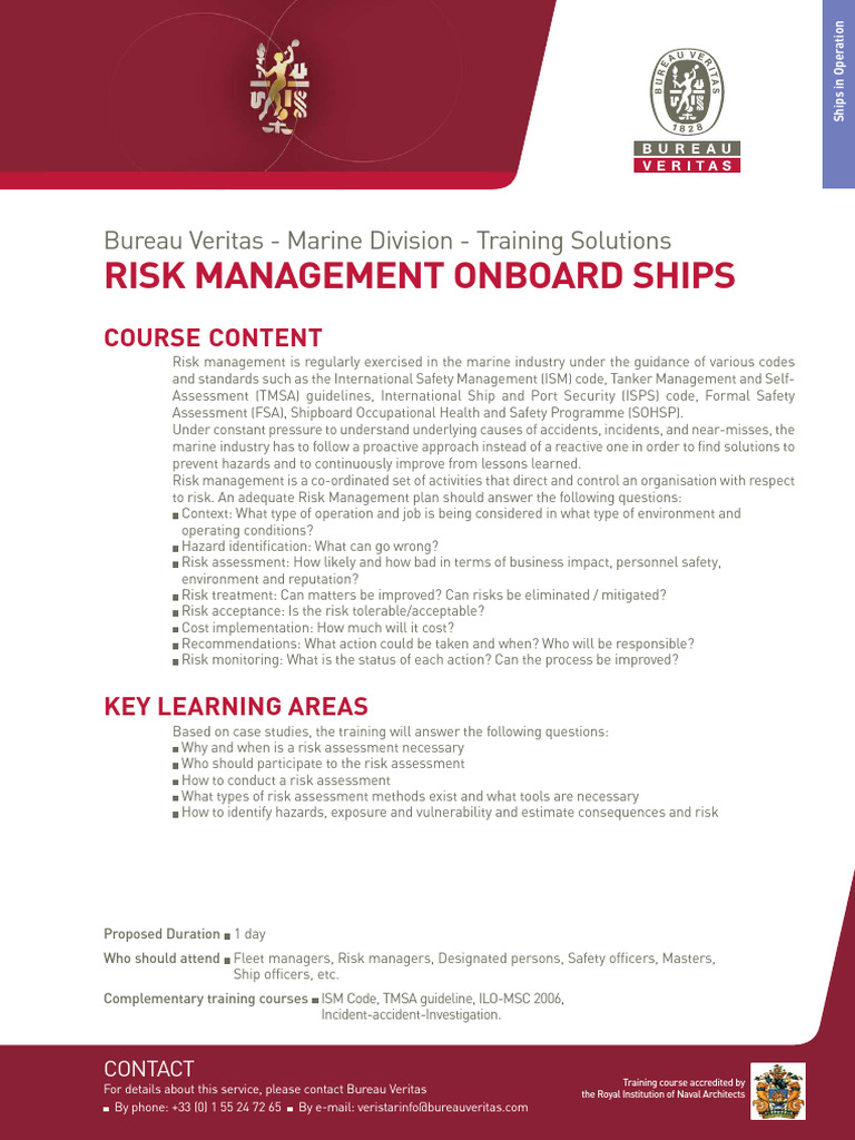 ISM Code Risk Assessment Training | PDF | Risk | Risk Assessment