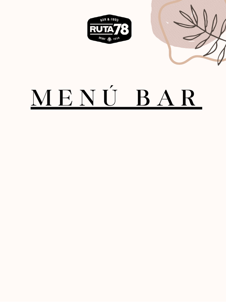 Menú Tragos | PDF | Bebidas alcohólicas | Bebida