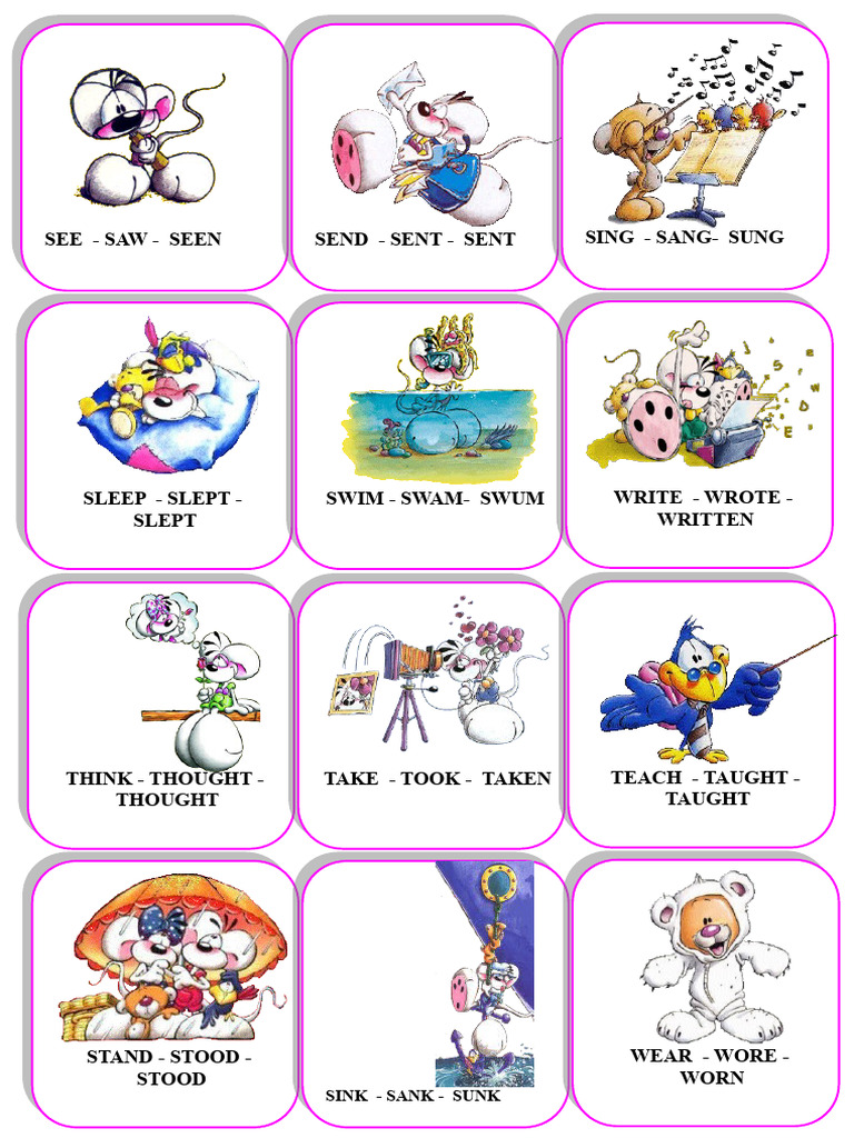 Irregular Verbs Cards | PDF