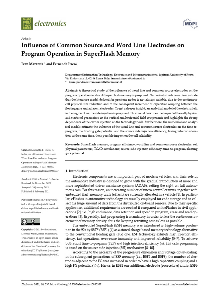 Influence of Common Source and Word Line Electrode | PDF | Field Effect ...