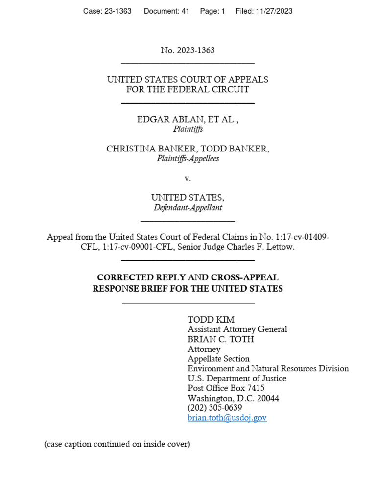 2023-11-27 Upstream Appeal - Dkt 41 Corrected US Reply Brief | PDF ...