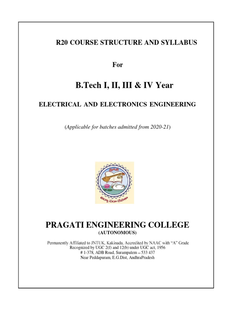 R20 EEE Syllabus | PDF | Pointer (Computer Programming) | Data Type