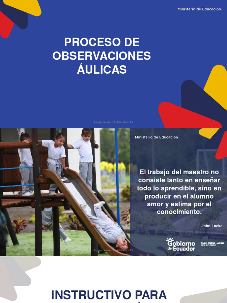 Instructivo de Observación Áulica 2024 | PDF | Maestros | Pedagogía