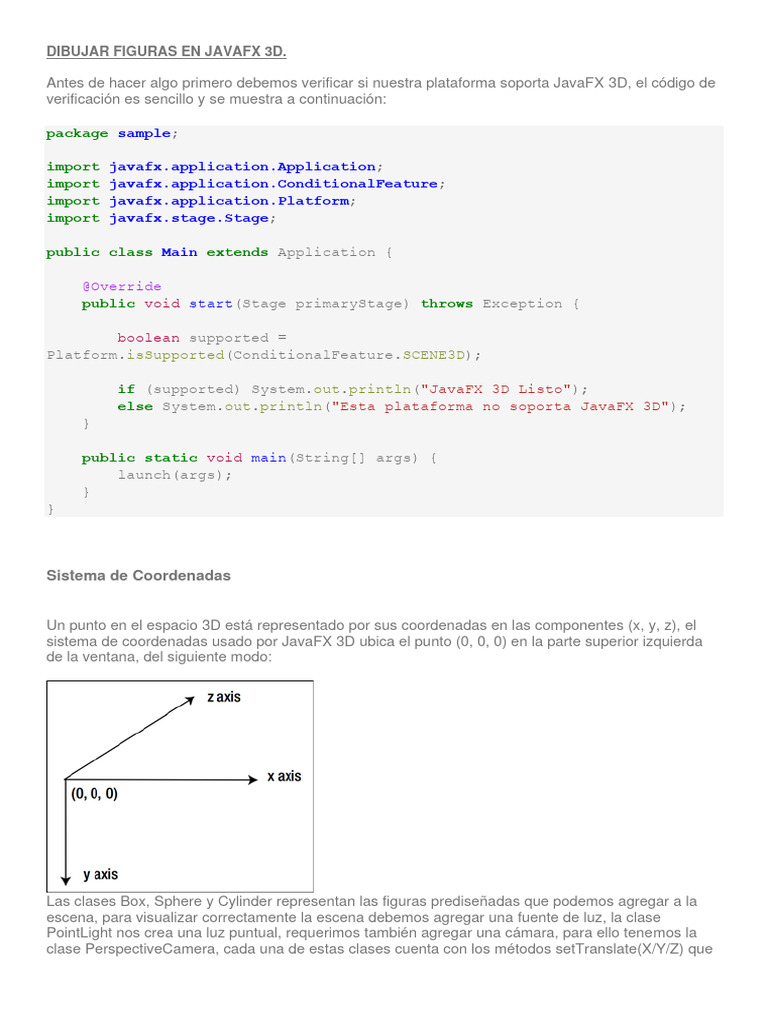 Dibujo de Figuras en JavaFX 3D | PDF | Informática