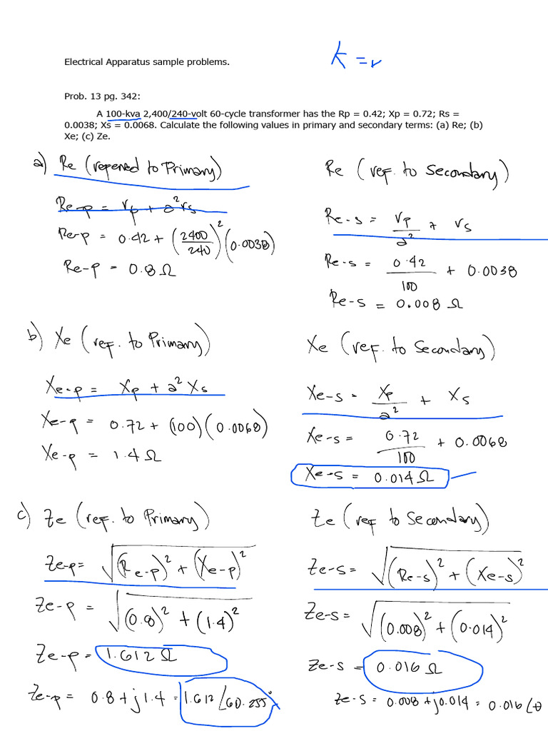 Transformer Equivalent Circuit Lecture | PDF