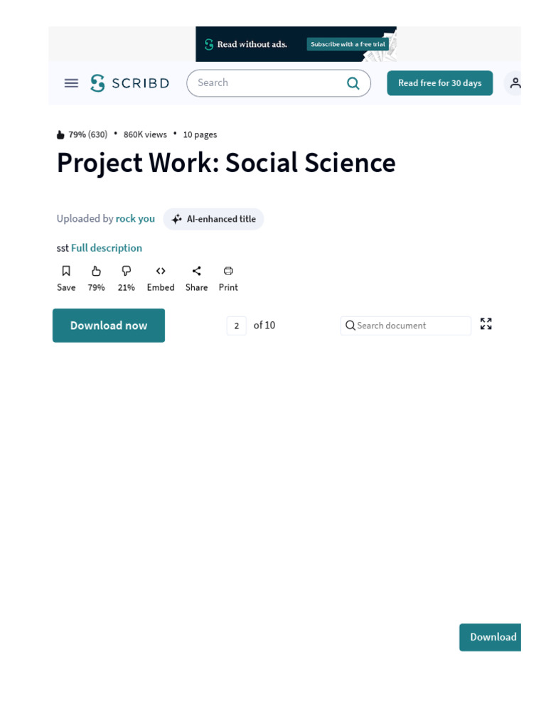 Project Work - Social Science - PDF - Sustainability - Sustainable ...