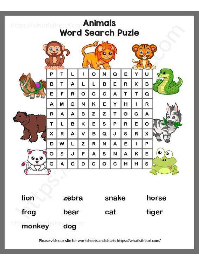 Animal Word Search | PDF