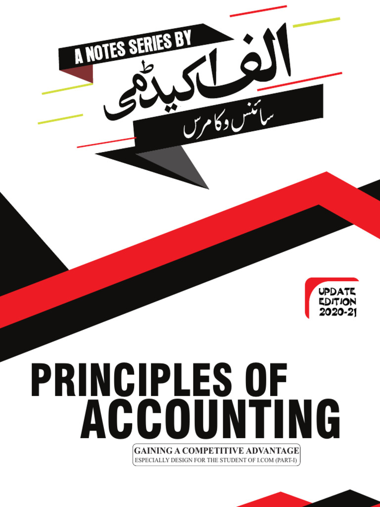 Principles of Accounting for I.Com Part 1 | PDF | Debits And Credits ...