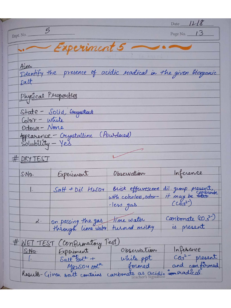 Acidic Radicals | PDF