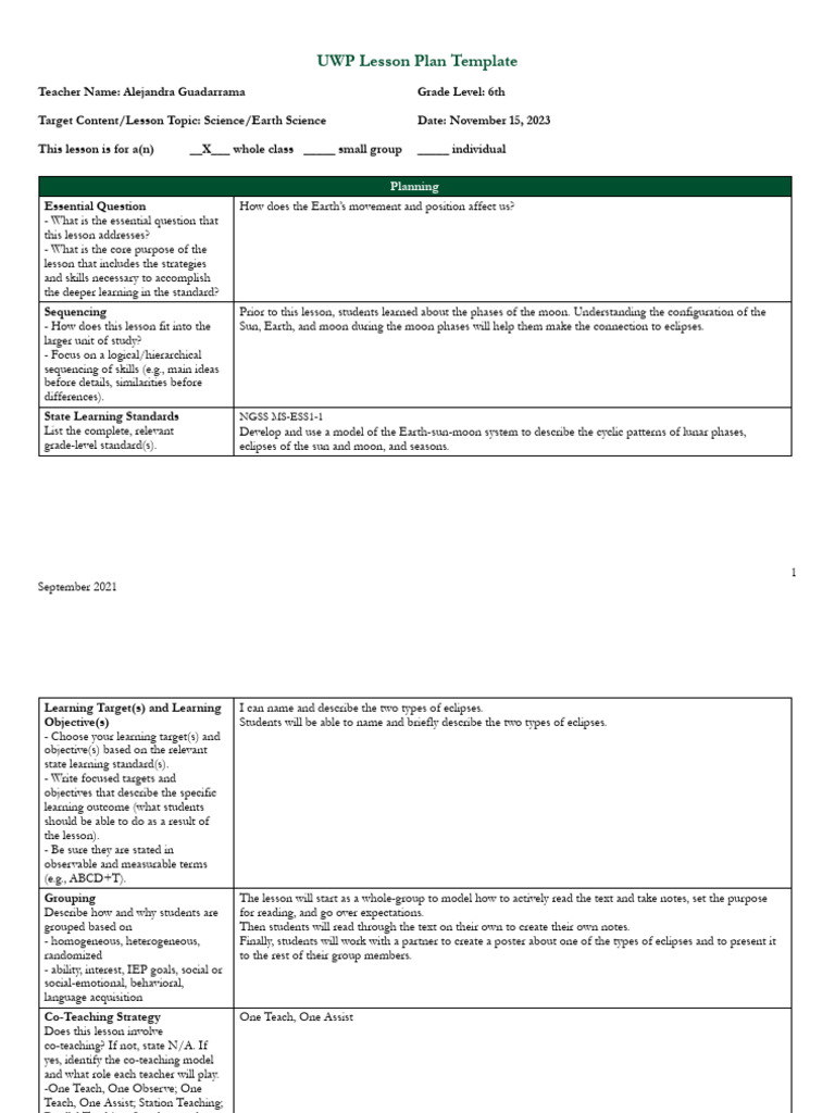 Comprehension Assignment | PDF | Solar Eclipse | Moon