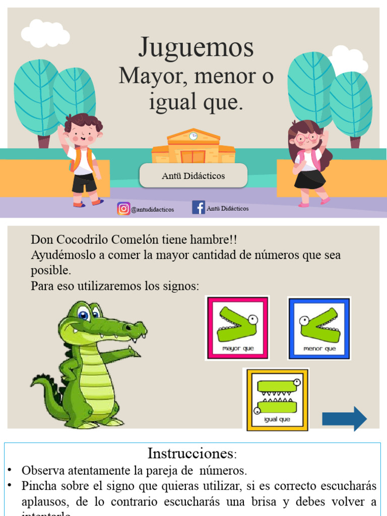 Juguemos Al Mayor, Menor o Igual Que Hasta El 10 | PDF