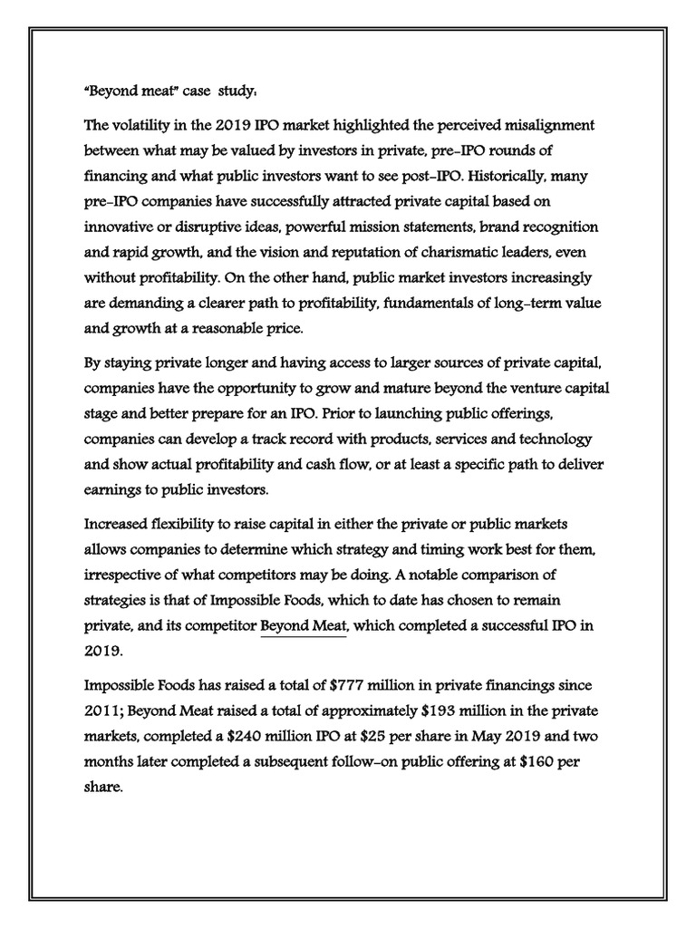 Atena Hosseinifar, Beyond Meat Case Study (3.1) | PDF