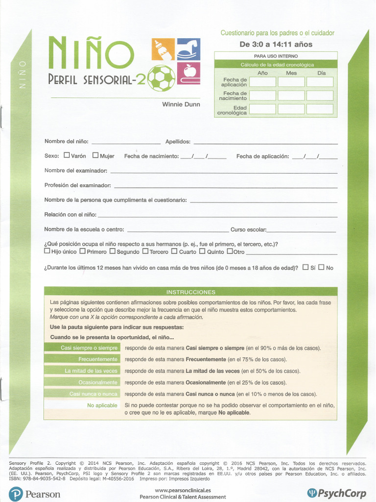 Perfil Sensorial 2 - Winnie Dunn | PDF