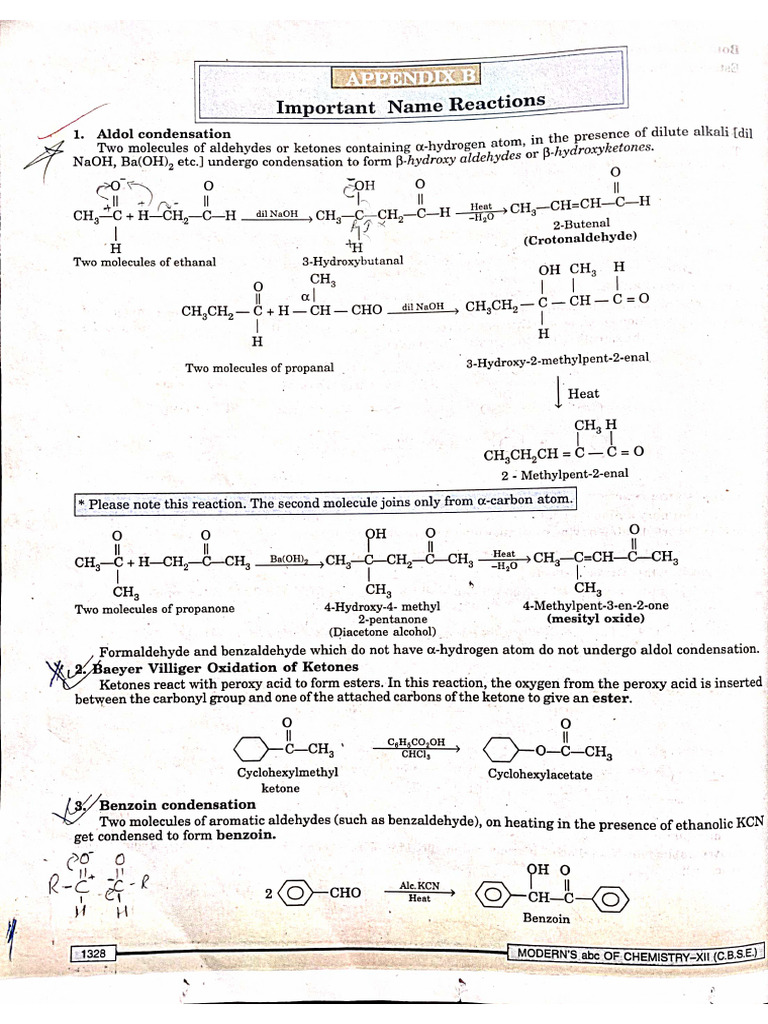 Important name reactions XII chemistry | PDF