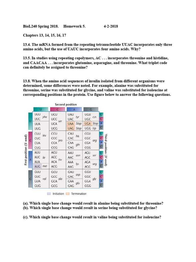 Homework 5 Chapt 13, 14, 15, 16, 17 | PDF | Gene | Promoter (Genetics)