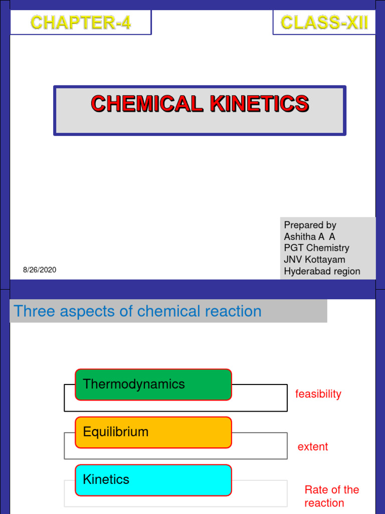 XII Chemistry Chemical Kinetics | PDF | Reaction Rate | Activation Energy
