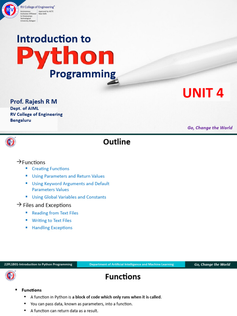 Python Unit 4 20 Jan Pdf Parameter Computer Programming Computer File