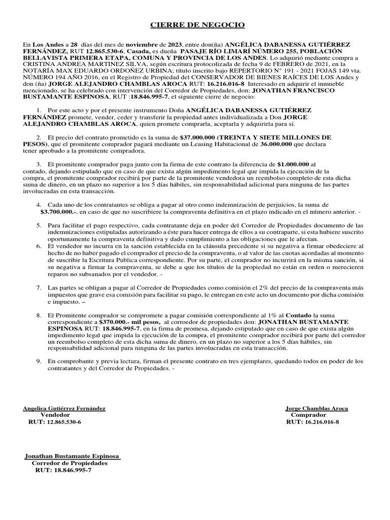 Cierre-De-Negocio Actualizado y Modificado | PDF Cierre-De-Negocio Actualizado y Modificado | PDF