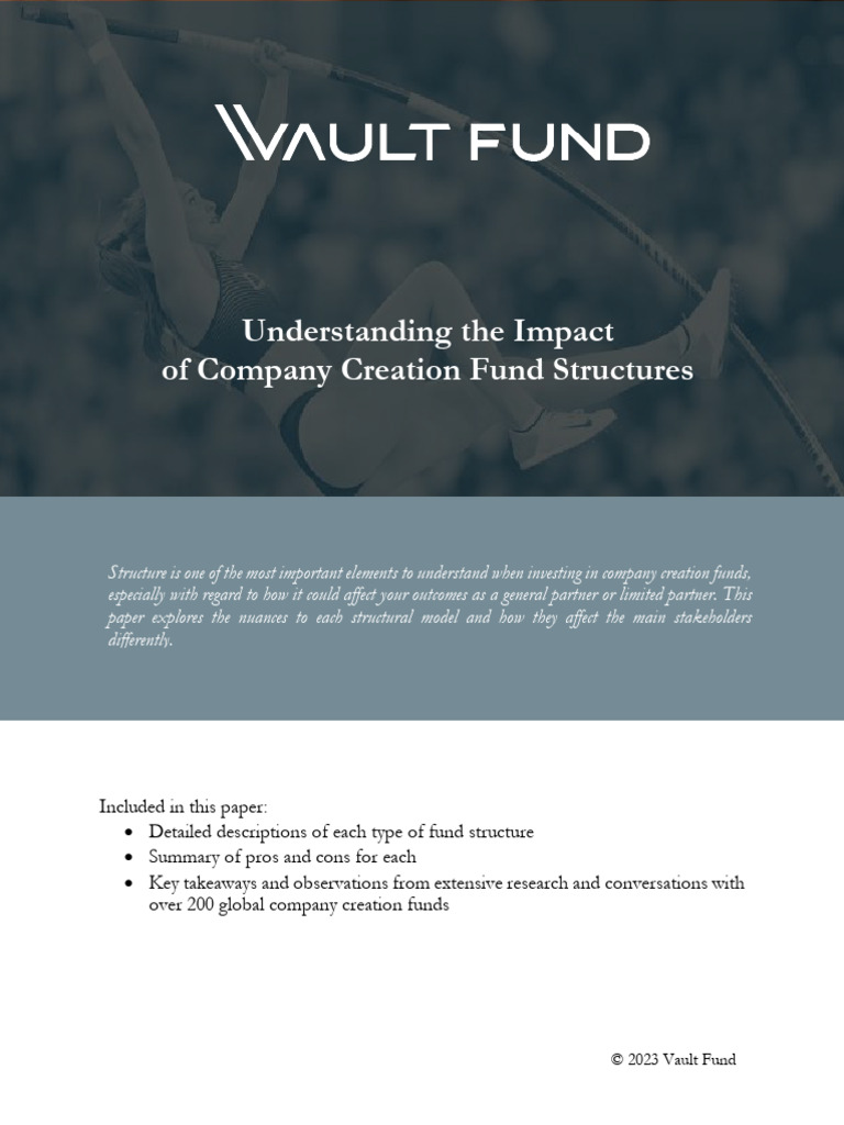 Vault Fund Venture Studio Structure Analysis | PDF | Carried Interest ...