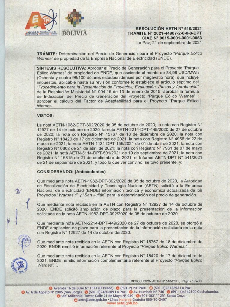 AETN R 0510-86-21 Precio Warnes | PDF