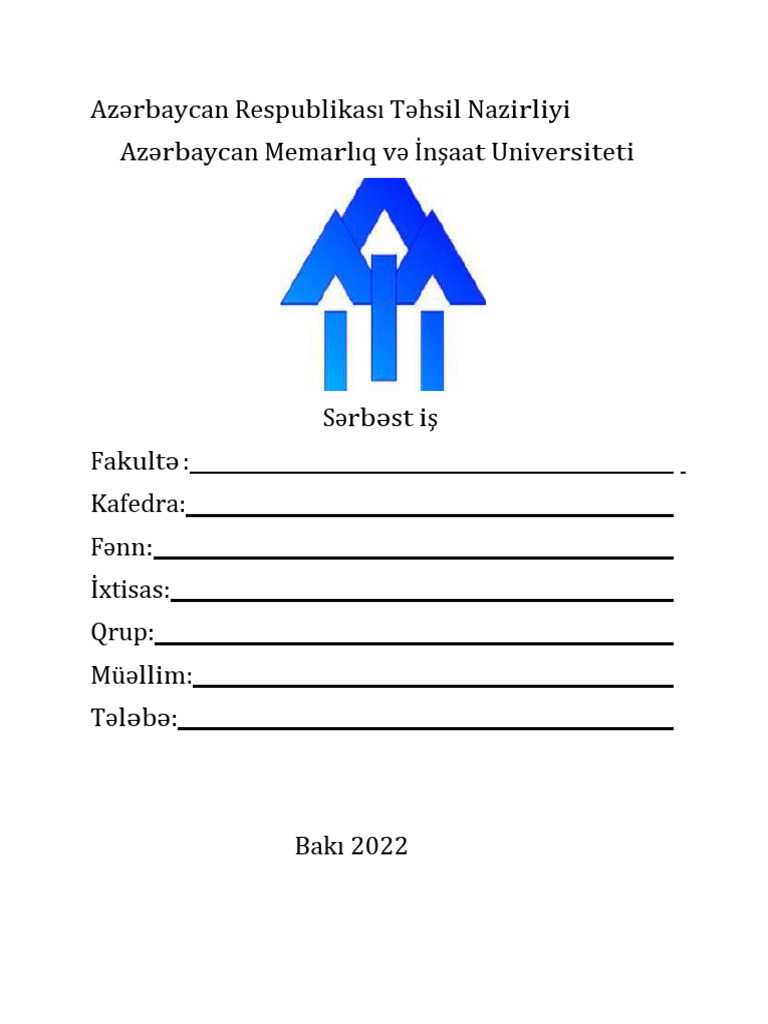 Titul Vərəqi | PDF