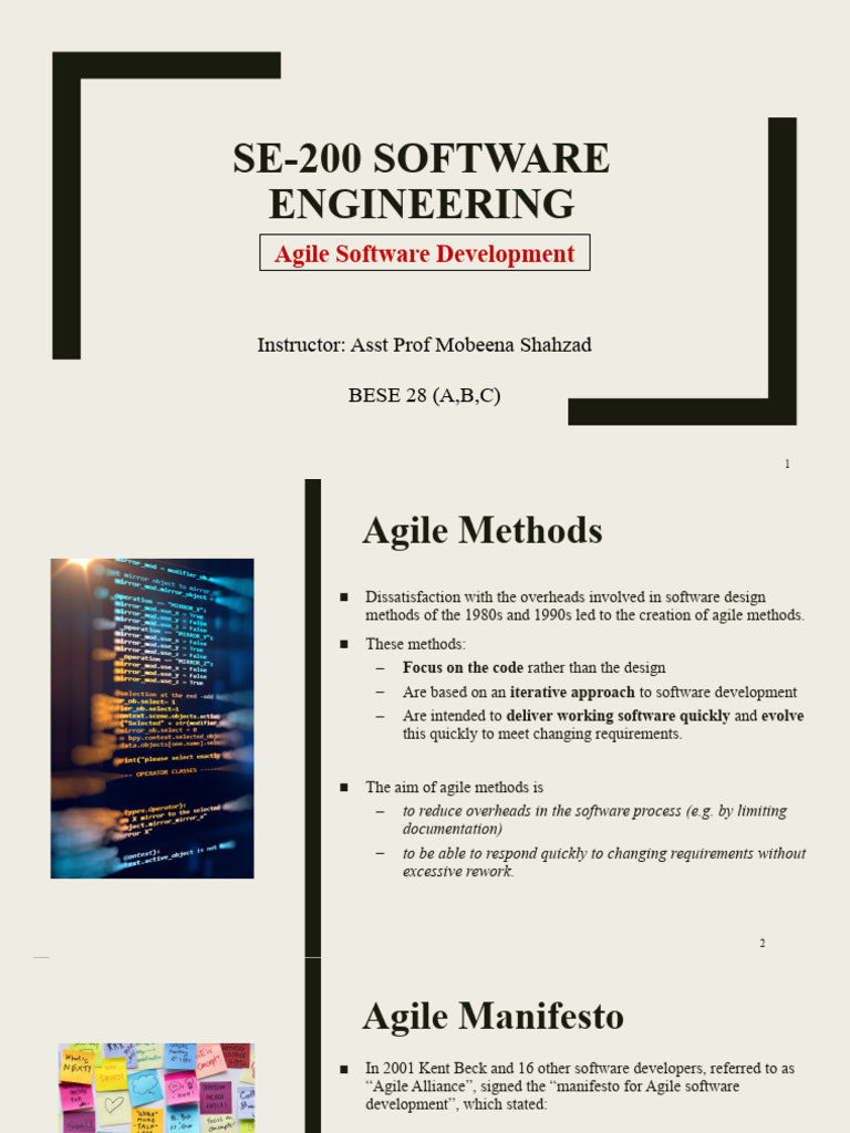 Lecture 4 - Agile Software Development | PDF | Agile Software Development | Scrum (Software ...