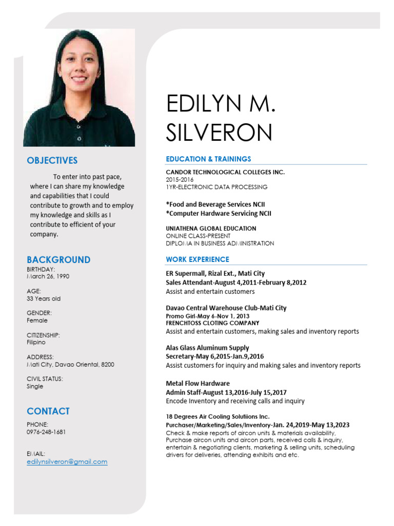Edilyn M 1 | PDF | Sales | Inventory