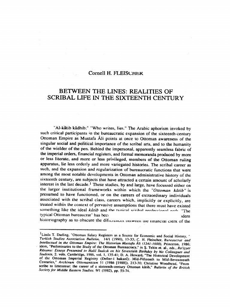 Between The Lines: Realities of Scribal Life in The Sixteenth Century ...