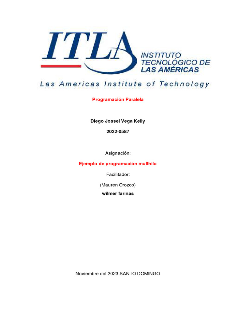 PP - Ejemplo Programacion Multi-Hilo | PDF | Tecnología
