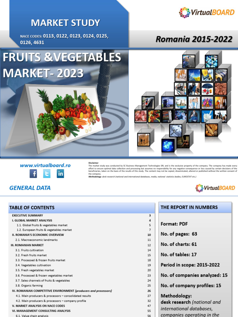Piata de Legume-Fructe 2015-2022 - Prezentare Rezumativa | PDF | Profit ...