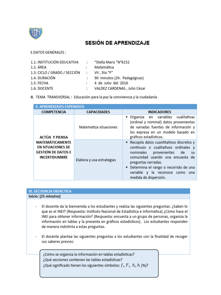 Mat5 - U3-Sesion 7 - Distribucion de Frecuencias Ii | PDF | Muestreo (Estadísticas)