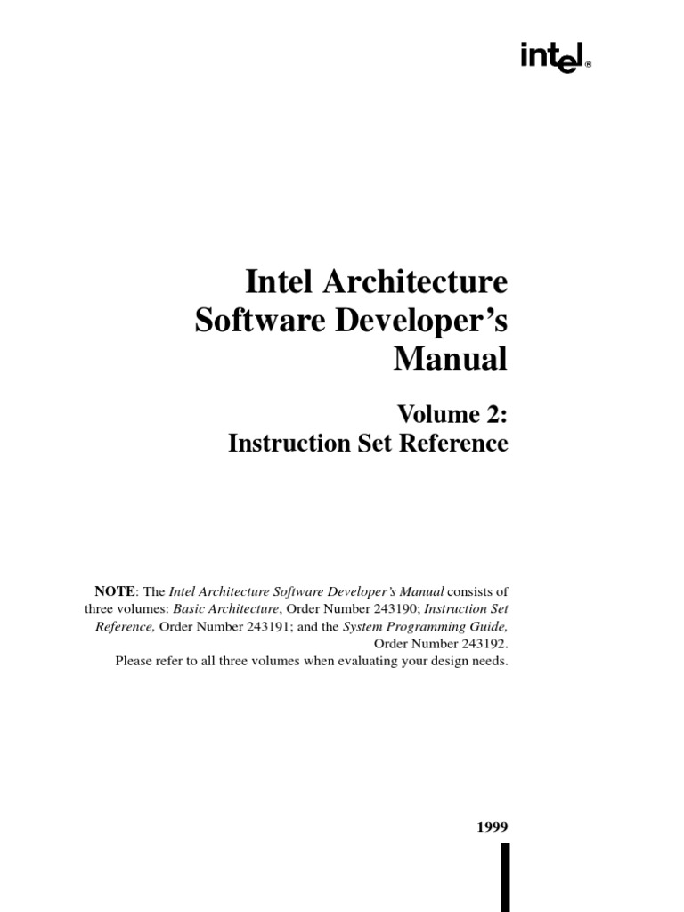 Intel Instruction Set | PDF