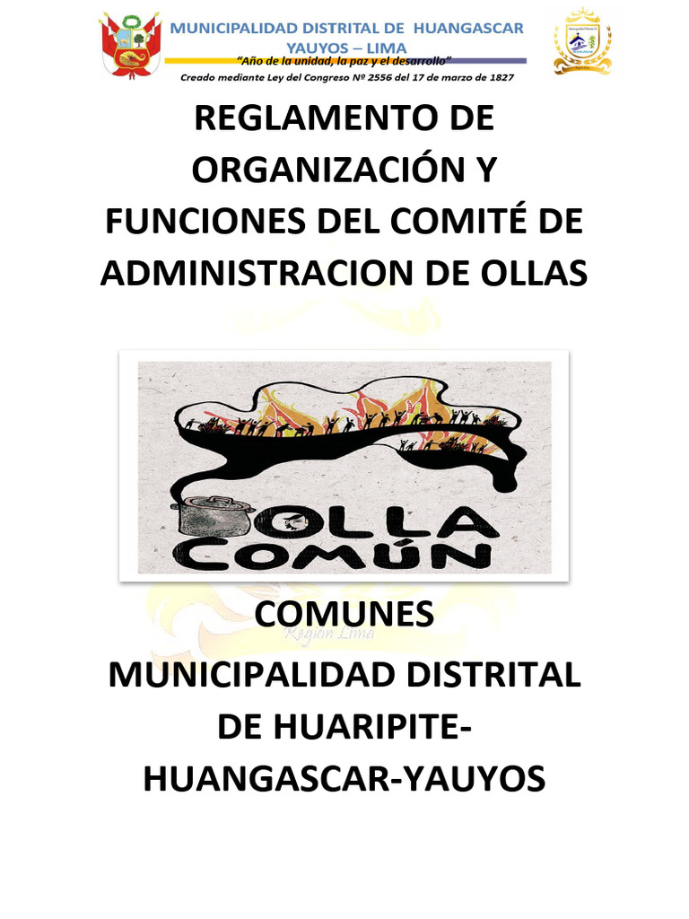 Acta de Junta Directiva OLLA COMUN-HUARIPITE | PDF | Ejecutivo (gobierno) | Alimentos