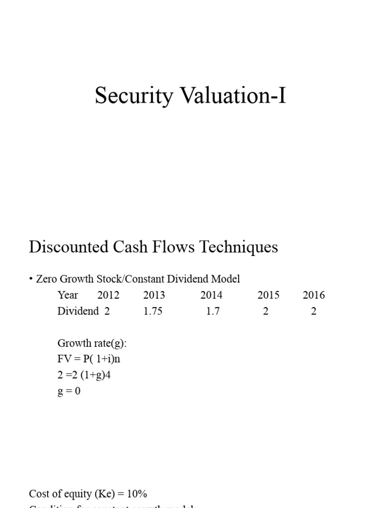 8-Security-Valuation 2 | Download Free PDF | Free Cash Flow | Equity ...