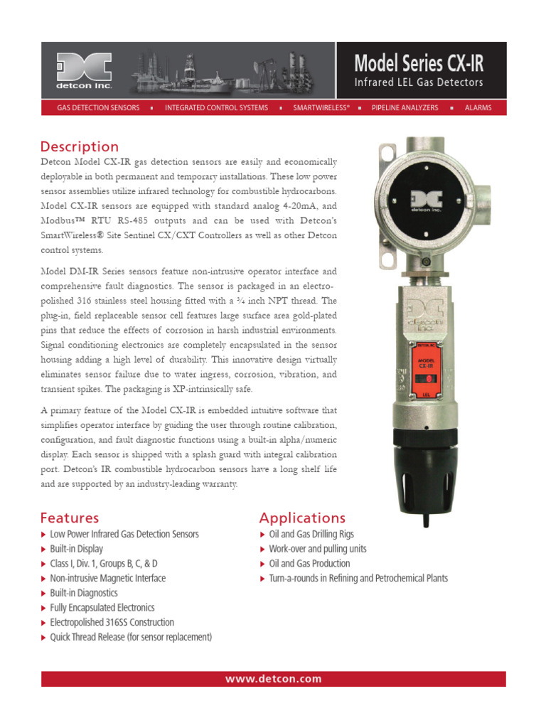 CX-IR Toxic PDS | PDF | Sensor | Electrical Engineering