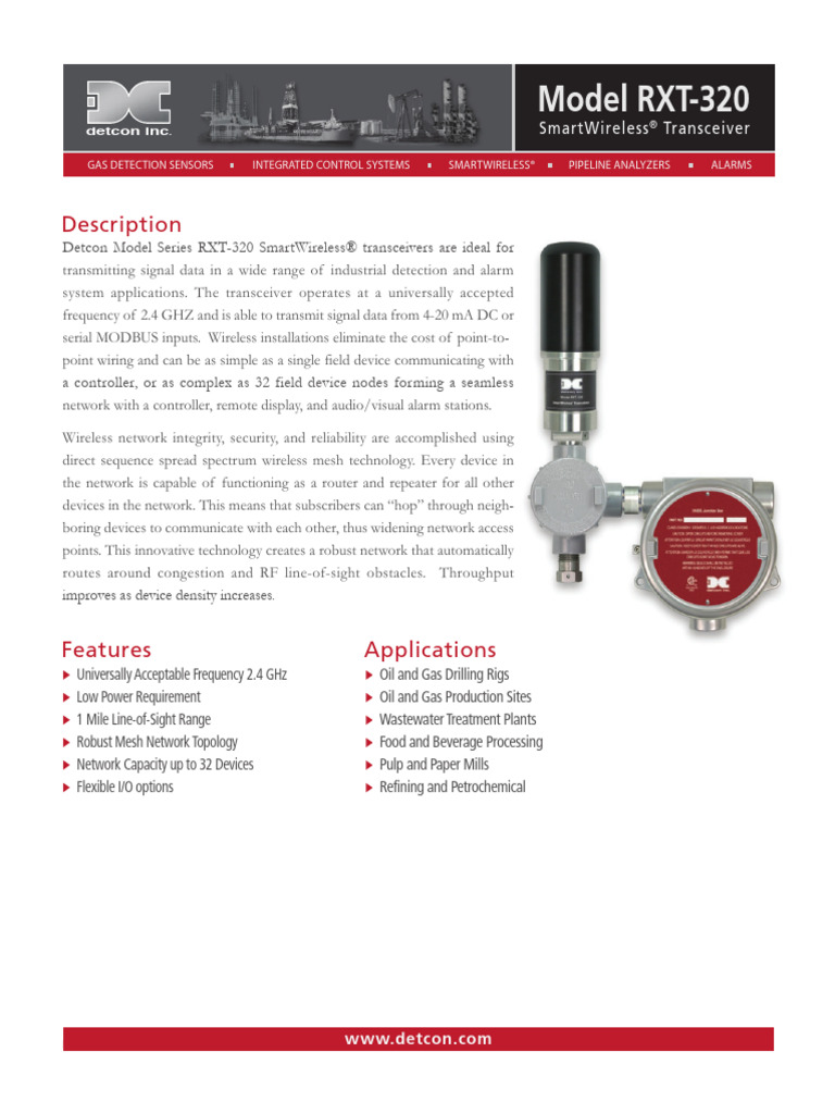 RXT-320 SmartWireless Transceiver PDS | PDF | Computer Engineering ...