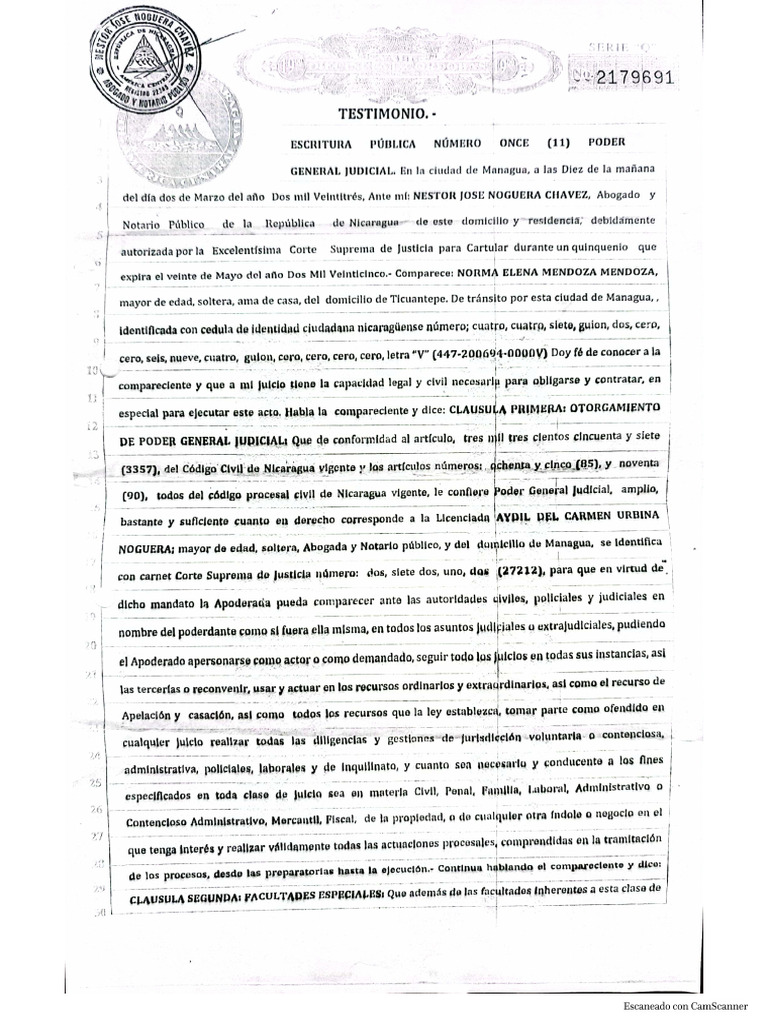 Modelo Poder General Judicial | PDF