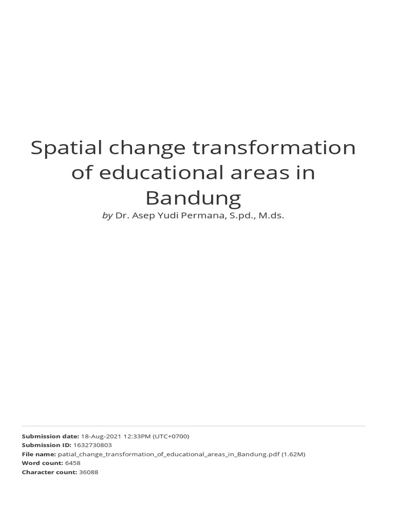 2.4 - Spatial Change Transformation of Educational Areas in Bandung ...