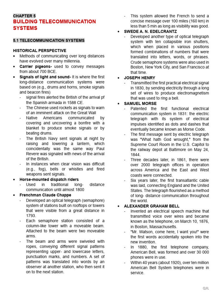 CHAPTER-5-NOTES | PDF | Coaxial Cable | Network Topology