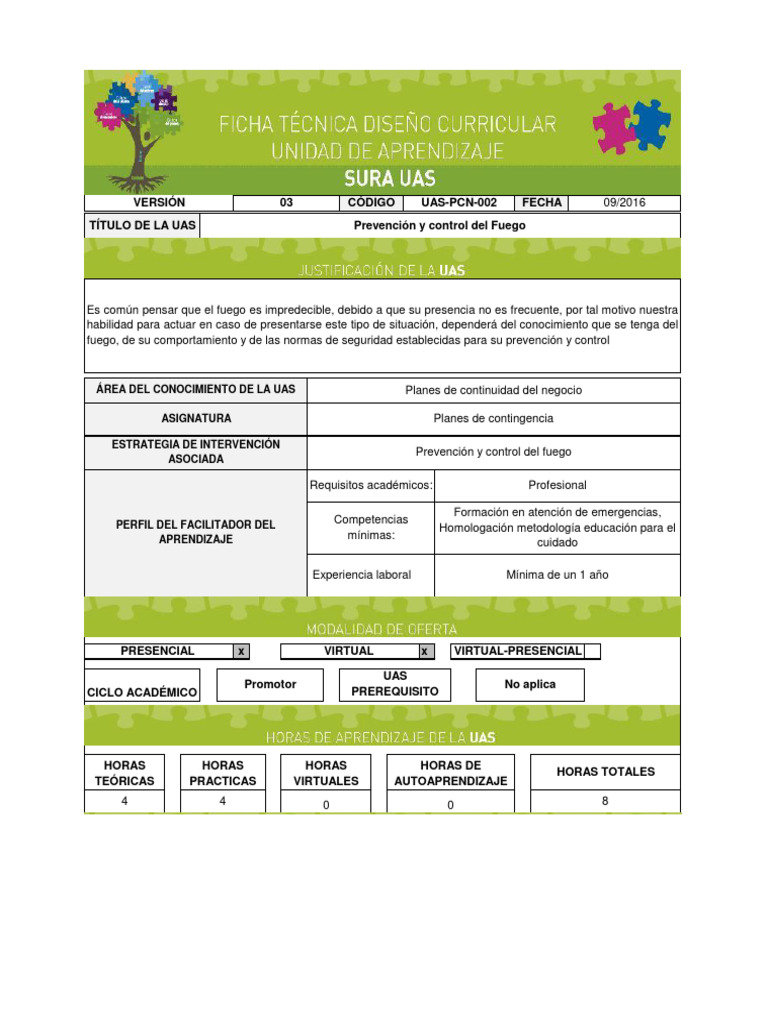 F-Uas-Pcn-002 27.09.2016 V3 | PDF | Evaluación | Aprendizaje