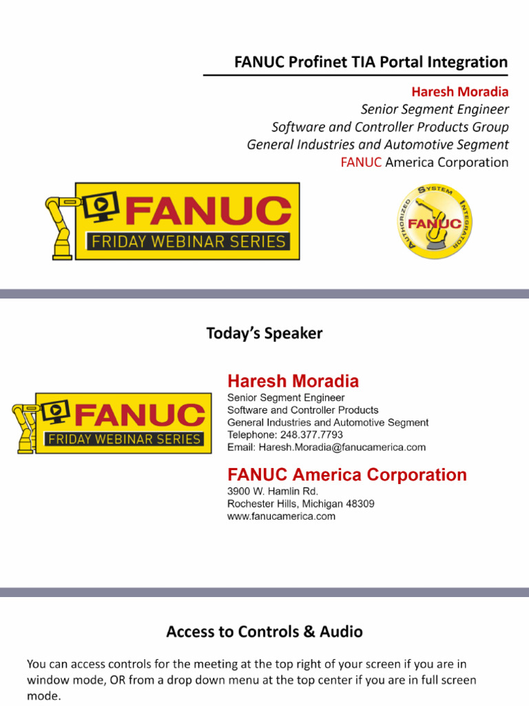 FANUC Profinet TIA Portal Integration - TOAZ - Info | PDF