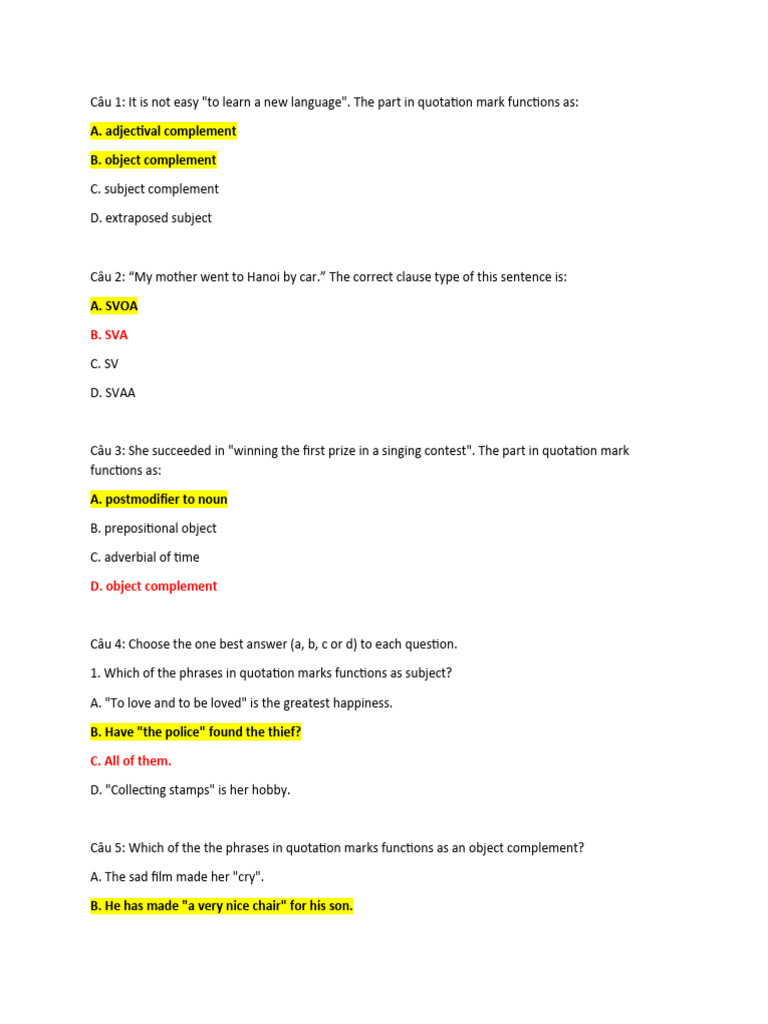 KT1 NG Pháp Nâng Cao - Final | PDF | Adverb | Phrase